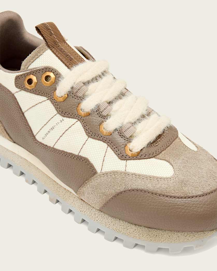 Nevis Suede Trainers WHITE/COW PRINT | ALLSAINTS